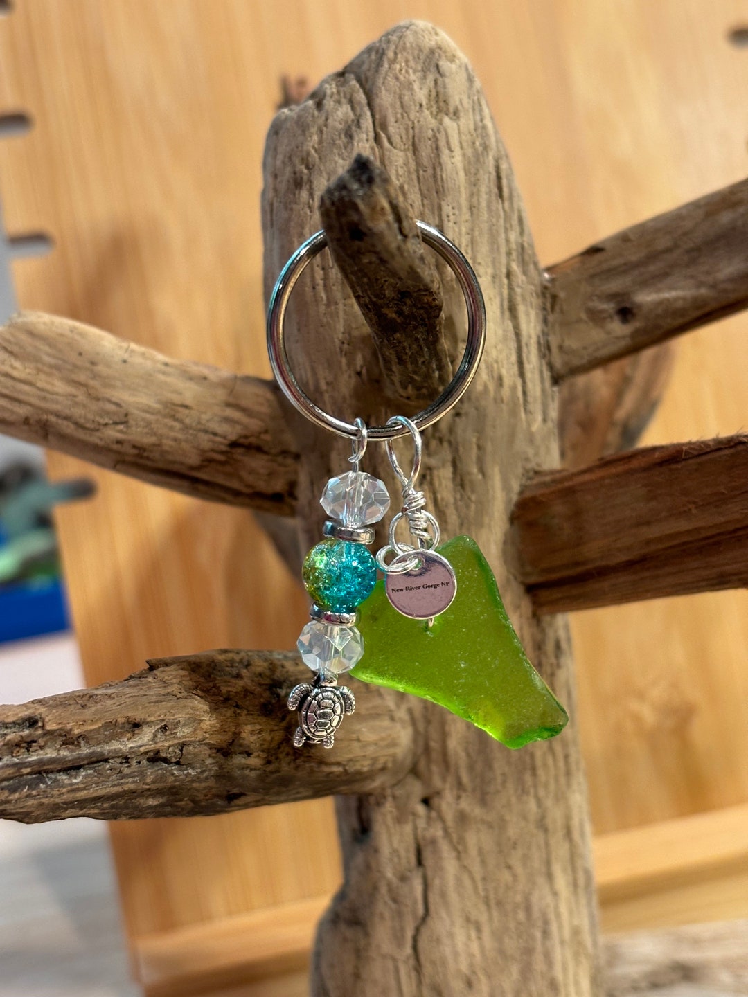 River Glass Keychain New River Gorge River Glass Keychains - Etsy