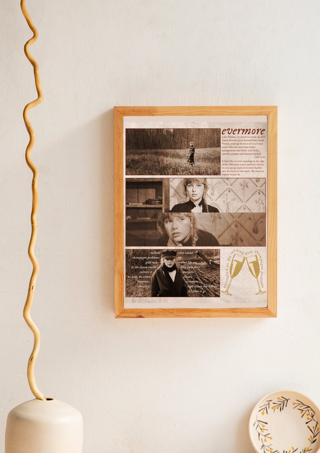 Taylor Swift Evermore Inspired Album Poster, PNG, Digital Download ...