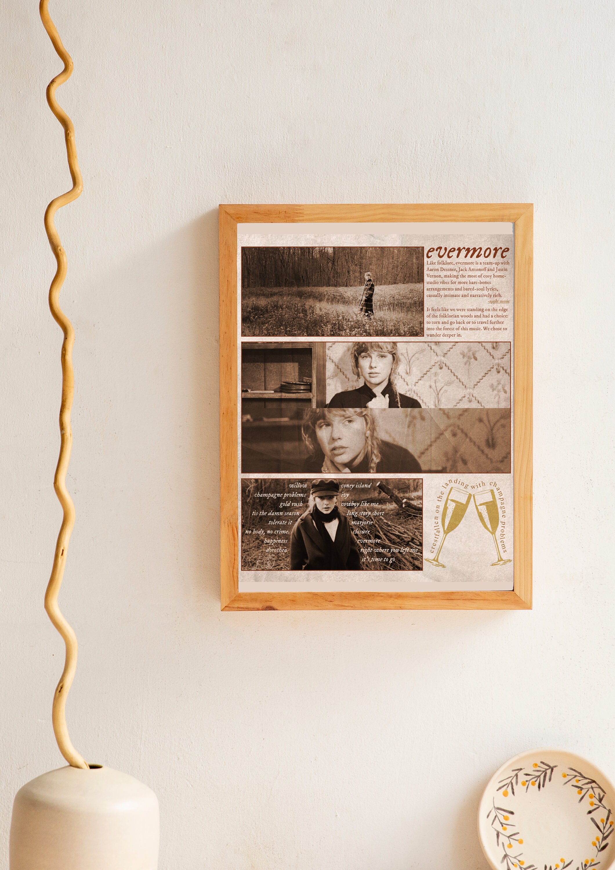 Taylor Swift Evermore Inspired Album Poster, PNG, Digital Download ...