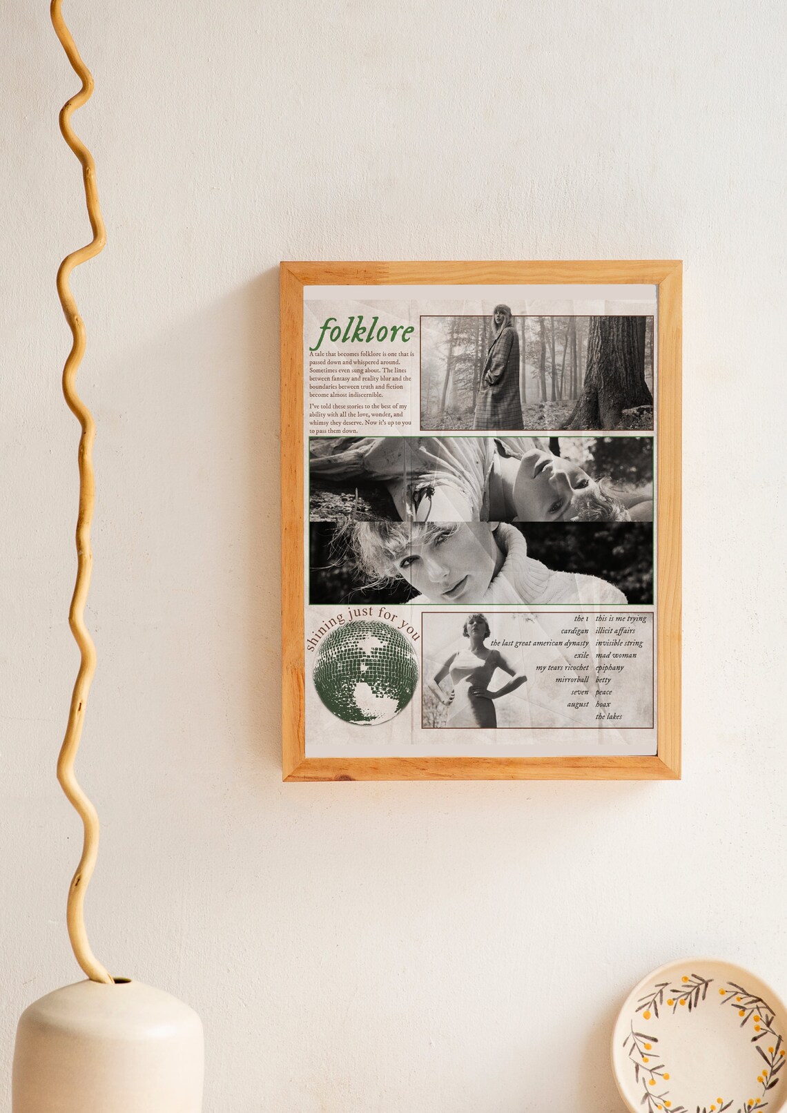 Taylor Swift Folklore Inspired Album Poster, PNG, Digital Download ...