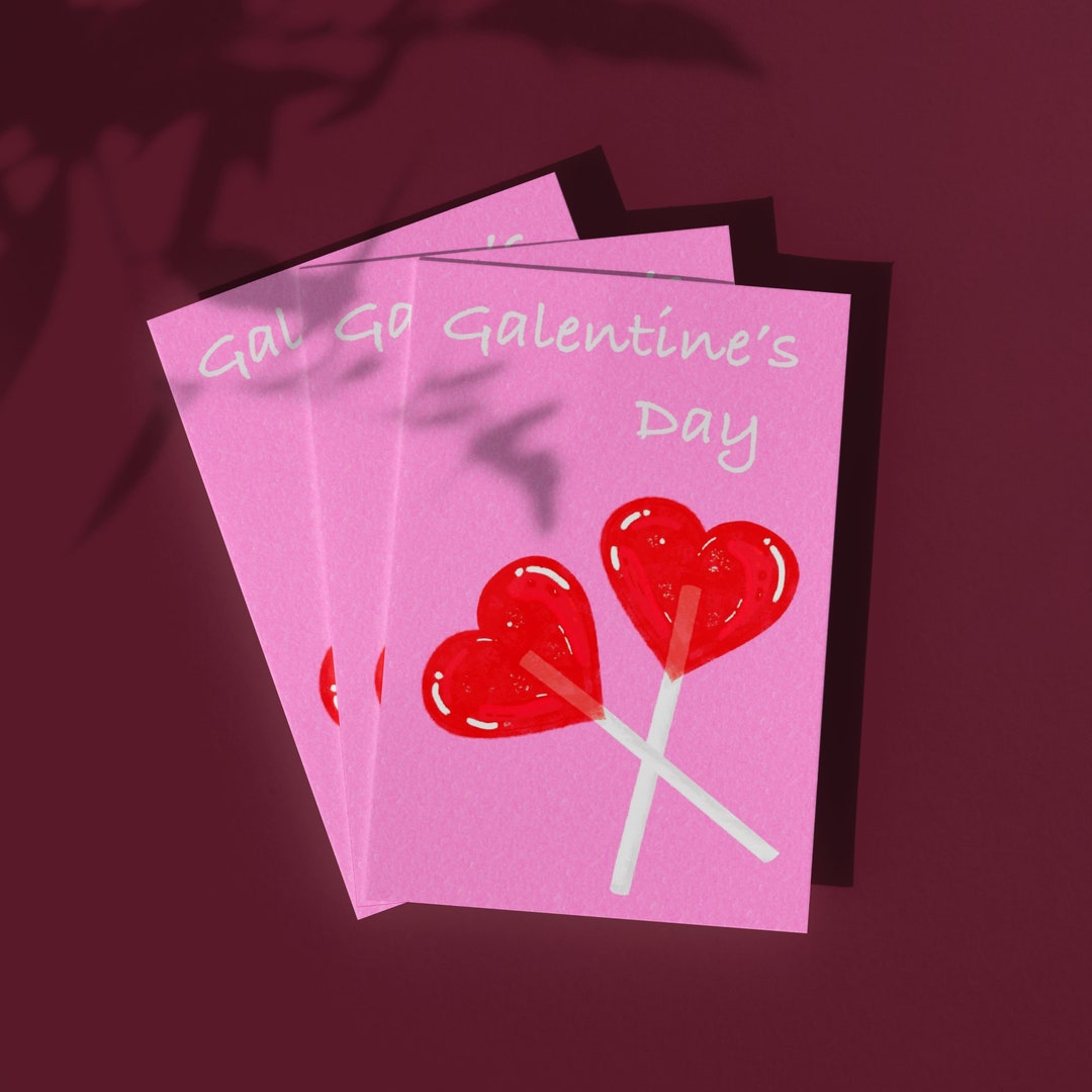 Galentine's Day Card 10pc, Valentines Card Pack, Galentine Card ...