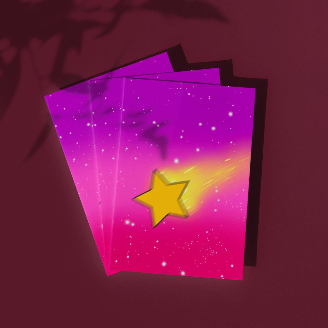 Shooting Stars 10pc, Postcard Set, Aesthetic Stationary, Artistic Card ...