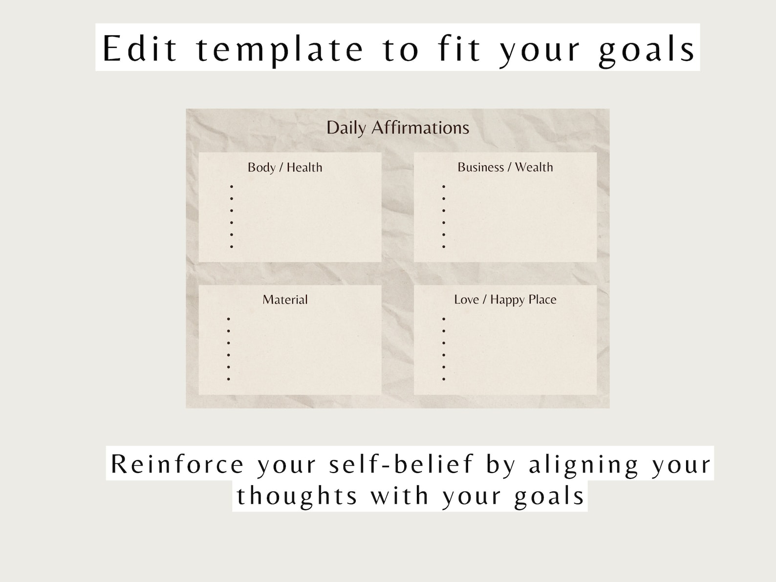 Vision Board Template Kit Editable Printable for Manifesting and Create ...