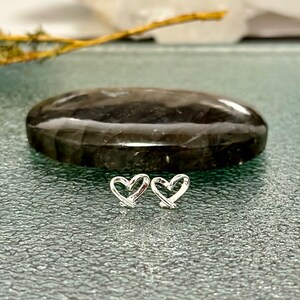 Sterling Silver Tiny Heart Earrings, Love Heart Stud, Dainty Little ...