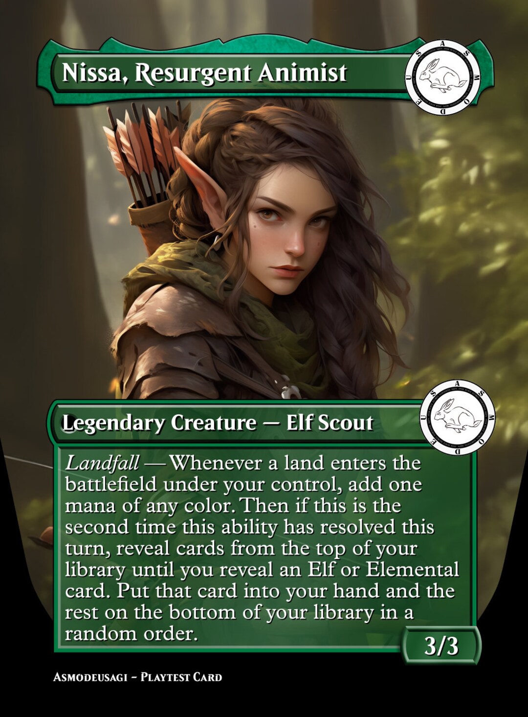 Nissa, Resurgent Animist Non Foil Proxy Mtg Card - Etsy