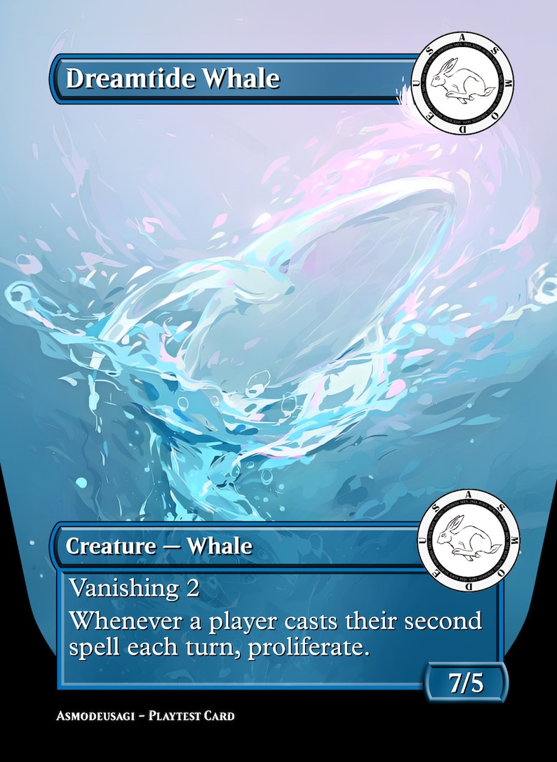 Dreamtide Whale Foil/non Foil Proxy Mtg Card MH3 - Etsy