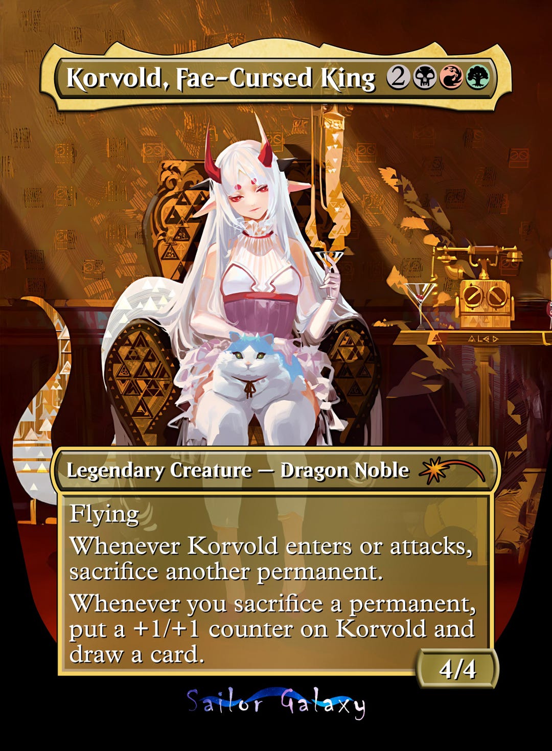 Korvold, Fae-cursed King - Borderless/custom Frame - Foil/non Foil ...