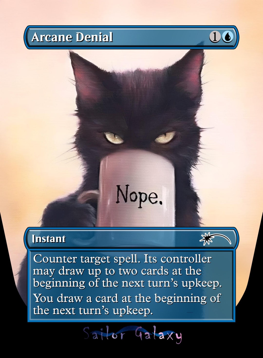 Arcane Denial - Kitty NOPE Edition - High Quality Proxy Card - Foil/non ...