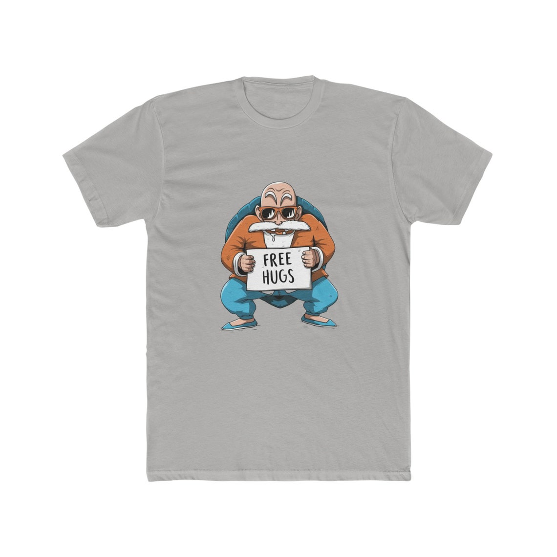 Master Roshi Free Hugs Cotton Crew Tee - Etsy