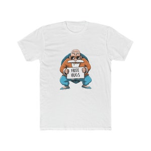Master Roshi Free Hugs Cotton Crew Tee - Etsy