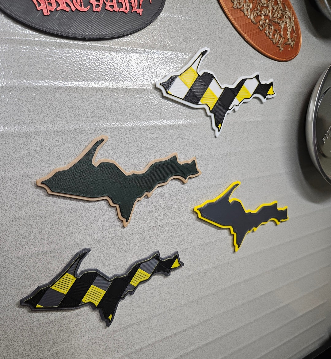 Michigan Upper Peninsula Refrigerator Beer Fridge Magnet 3D Printed ...