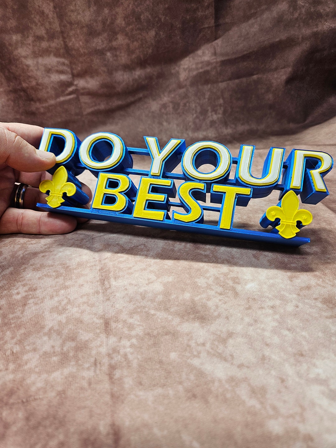 Cub Scout / Boy Scout Do Your Best Desktop Shelf Display 3D Printed ...