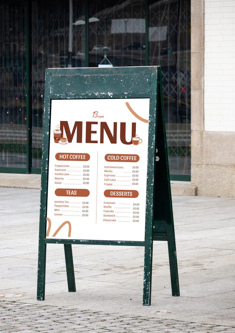 Menu Template, Aesthetic Template, Coffee Menu, Tea Menu, Price List ...