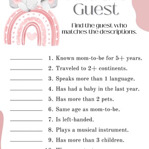 Pink Elephant Baby Shower Games Bundle, Baby Elephant Printable Games ...