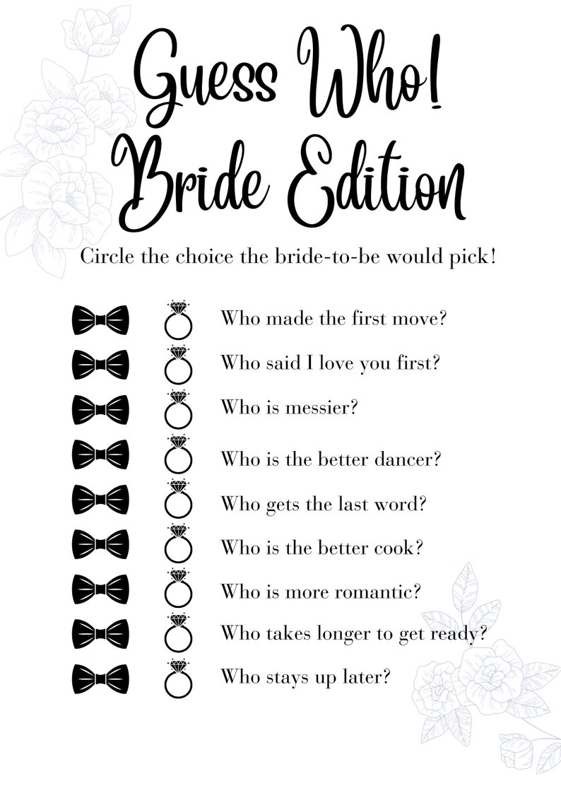 Bridal Shower Games Bundle, Printable Wedding Shower Games Pack, Modern ...