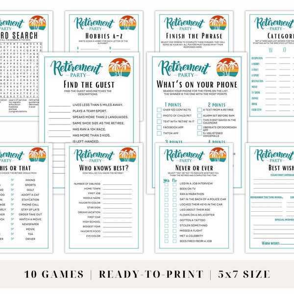 Retirement Printable - Etsy