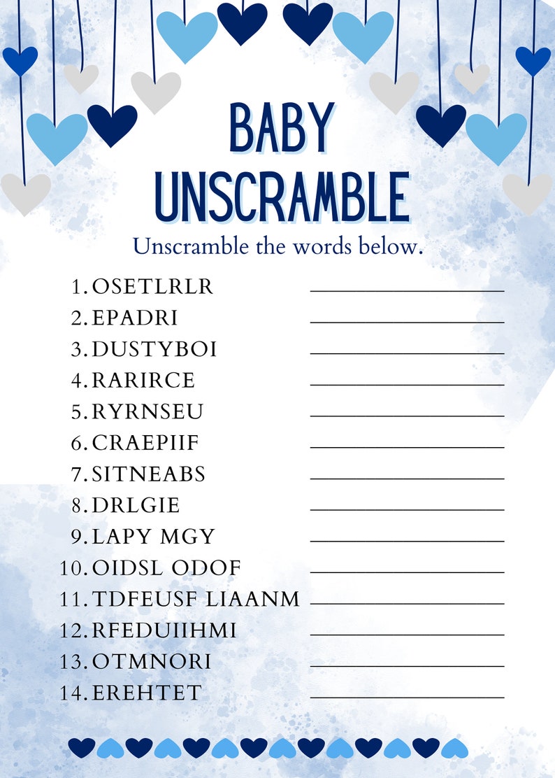 Blue Baby Shower Games, Boy Baby Shower, Emoji Pictionary, Baby ...