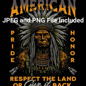 Native American Respect the Land Design: PNG & JPEG (digital Download ...