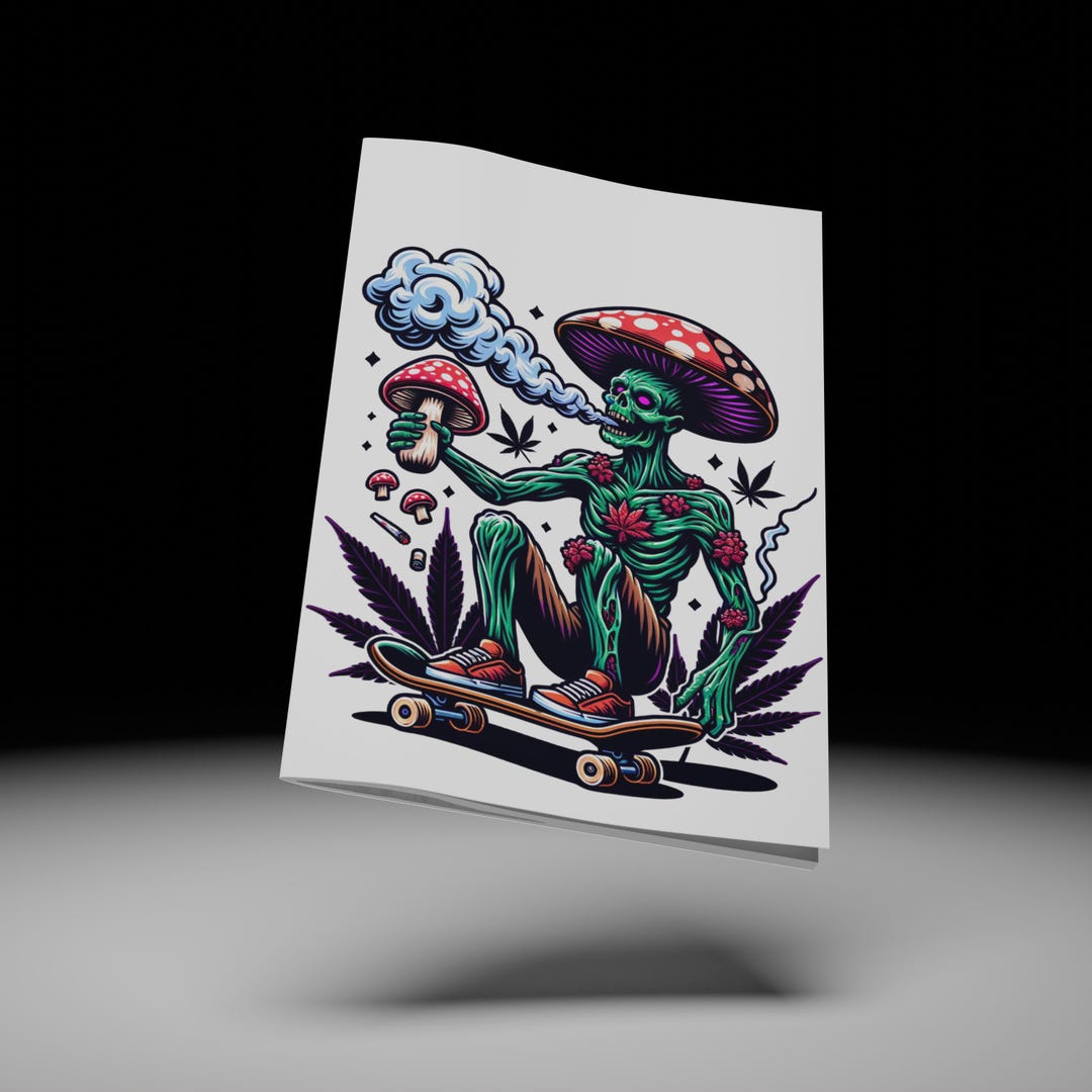 Smoking Zombie Clipart Design: PNG and JPEG File Included. It is a ...