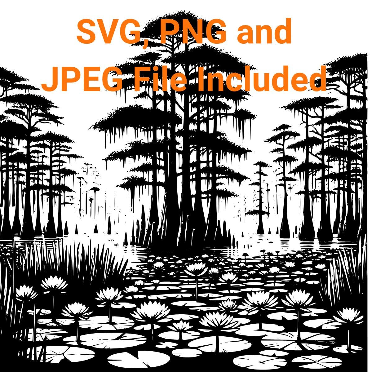 Swamp View Vector Design; SVG, PNG and JPEG Vector Design. It is a ...
