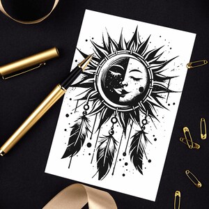 Sun and Moon Vector Design: SVG, PNG, JPEG (digital Download) - Etsy