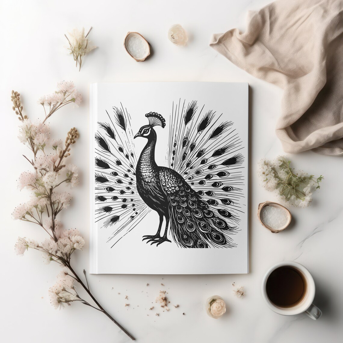 Peacock Side View Vector Design (SVG, PNG, JPEG) - Etsy