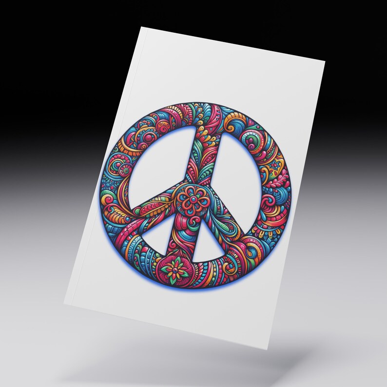 Hippy Peace Sign Design: PNG and JPEG File Included. It is a Digital ...