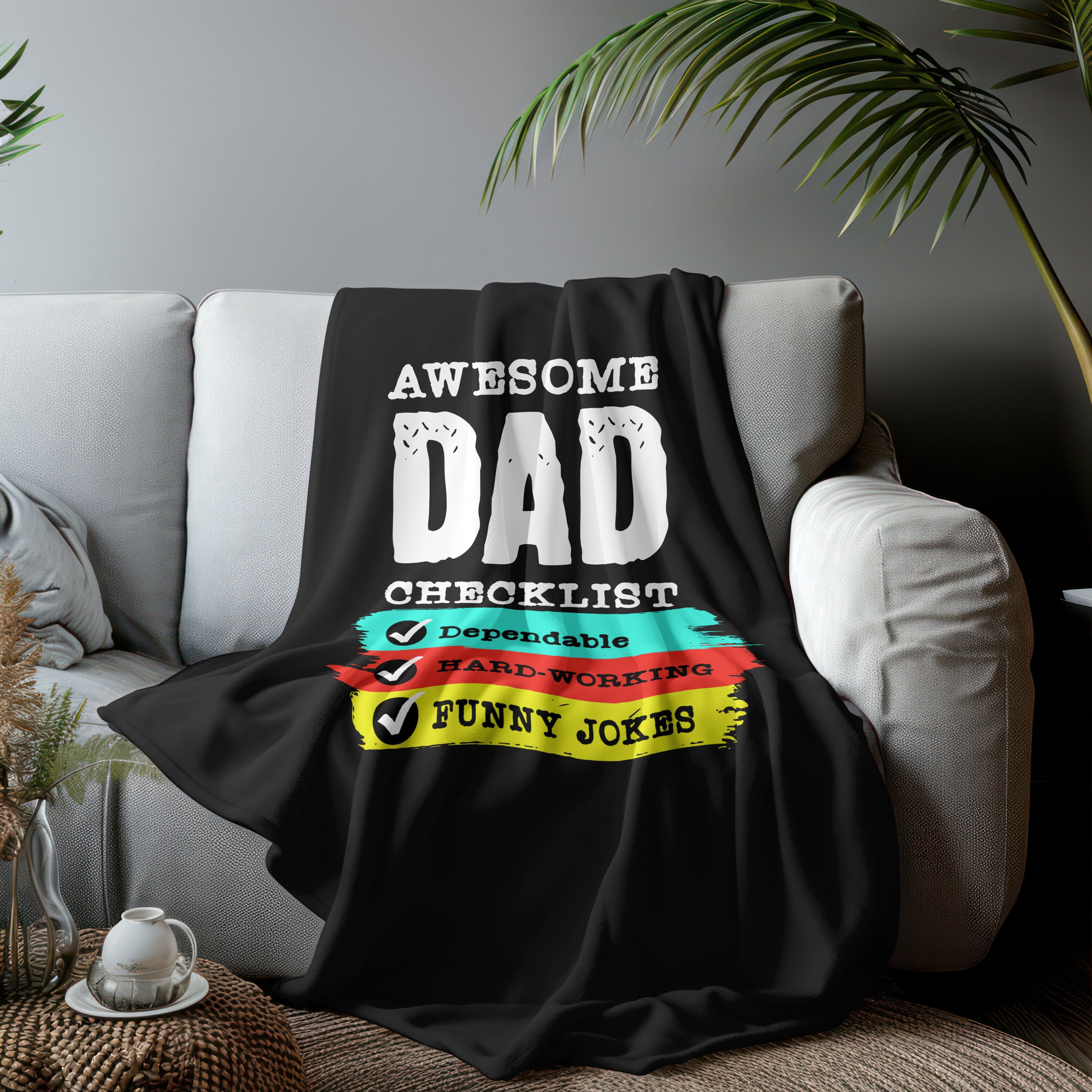 Awesome Dad Checklist Digital Design, PNG and JPEG File Included. It is ...
