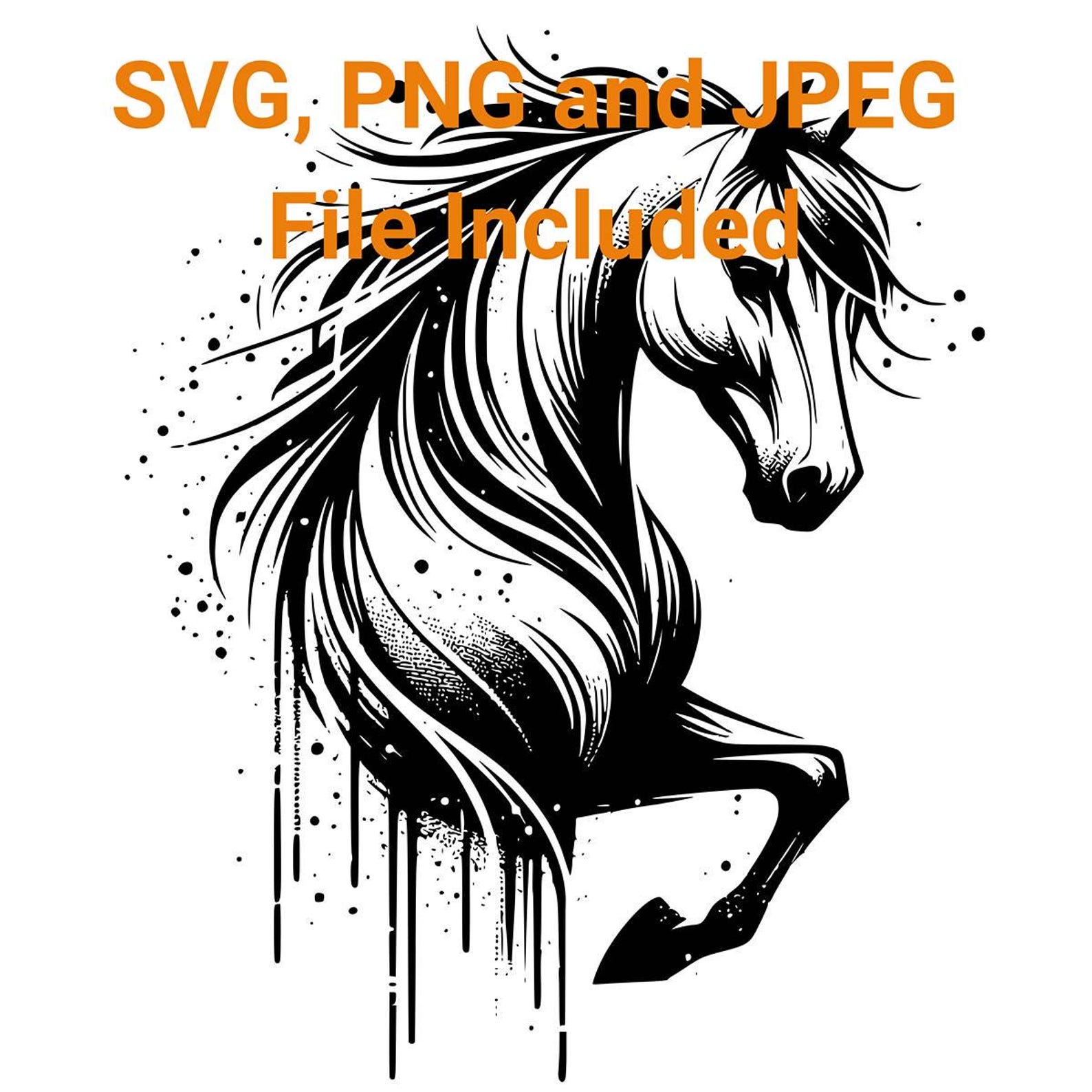 Prancing Horse Vector Design SVG, PNG and JPEG File Included. It is a ...