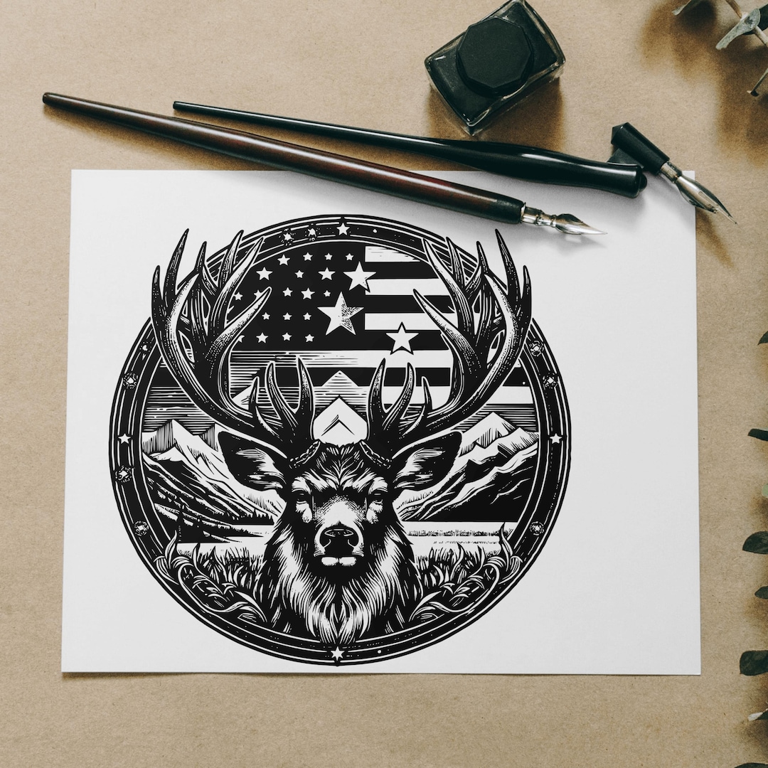 American Buck Vector Design: SVG, PNG and JPEG File Included. It is a ...