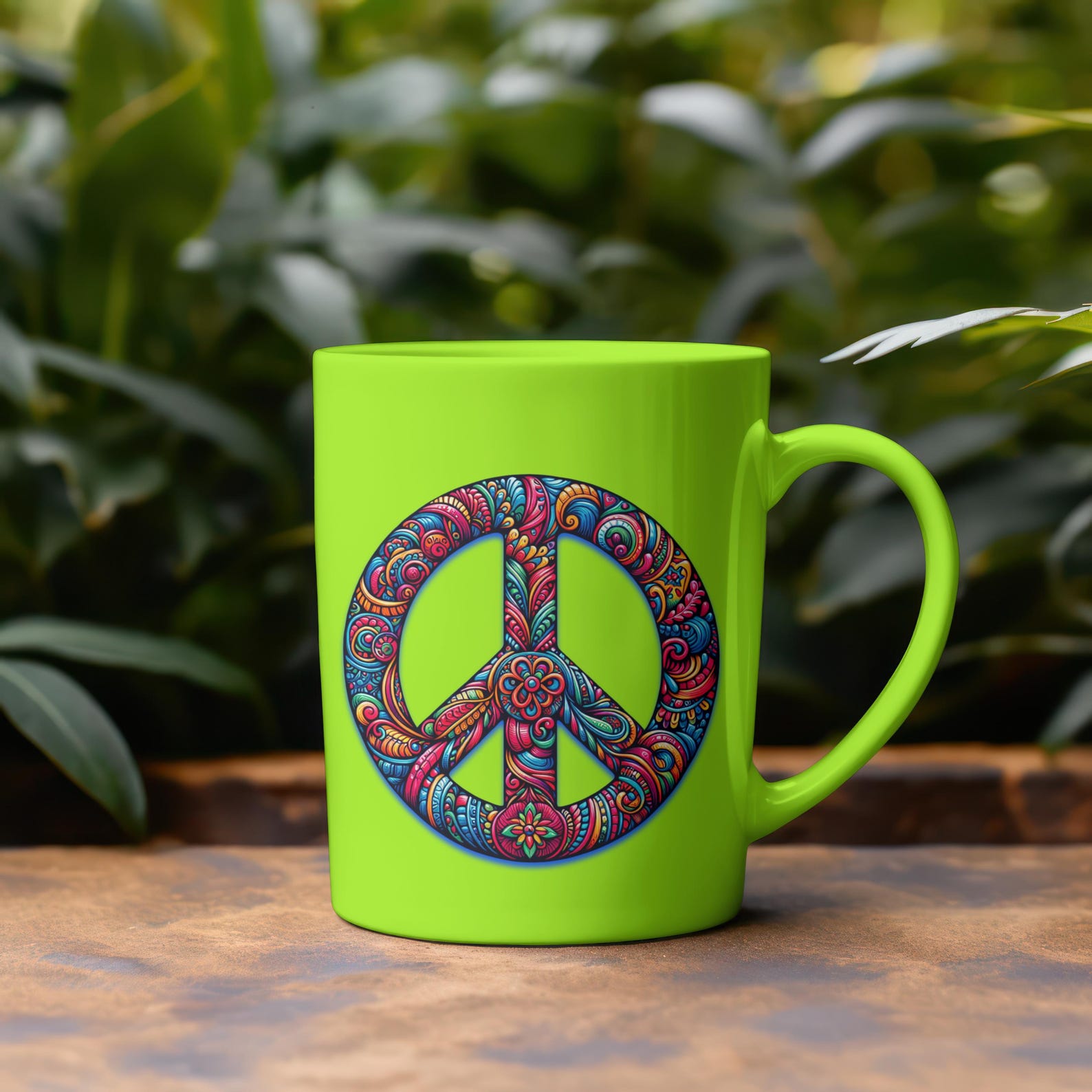 Hippy Peace Sign Design: PNG and JPEG File Included. It is a Digital ...