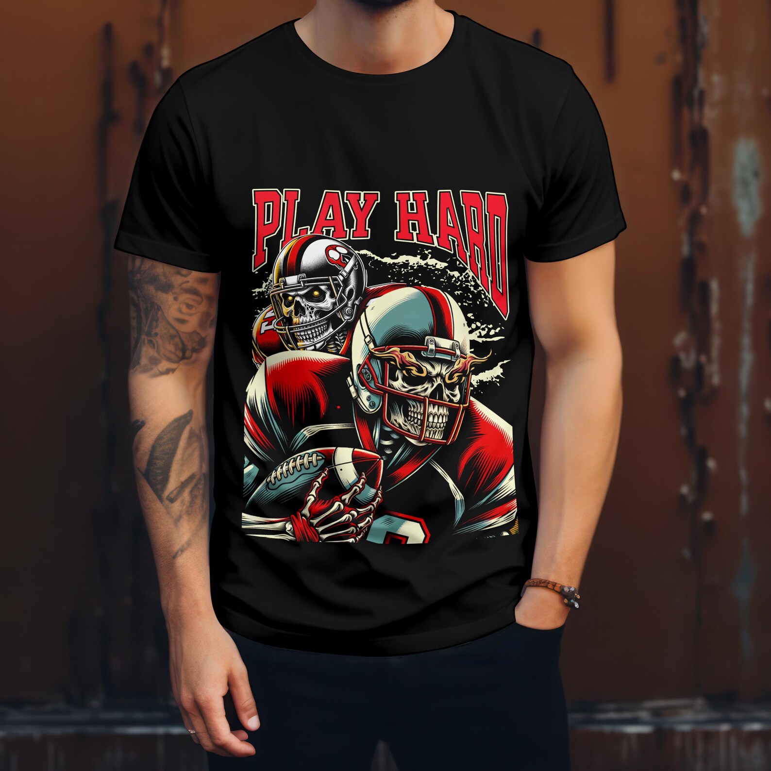 Play Hard Football Graphic Design: PNG & JPEG File (digital Download ...