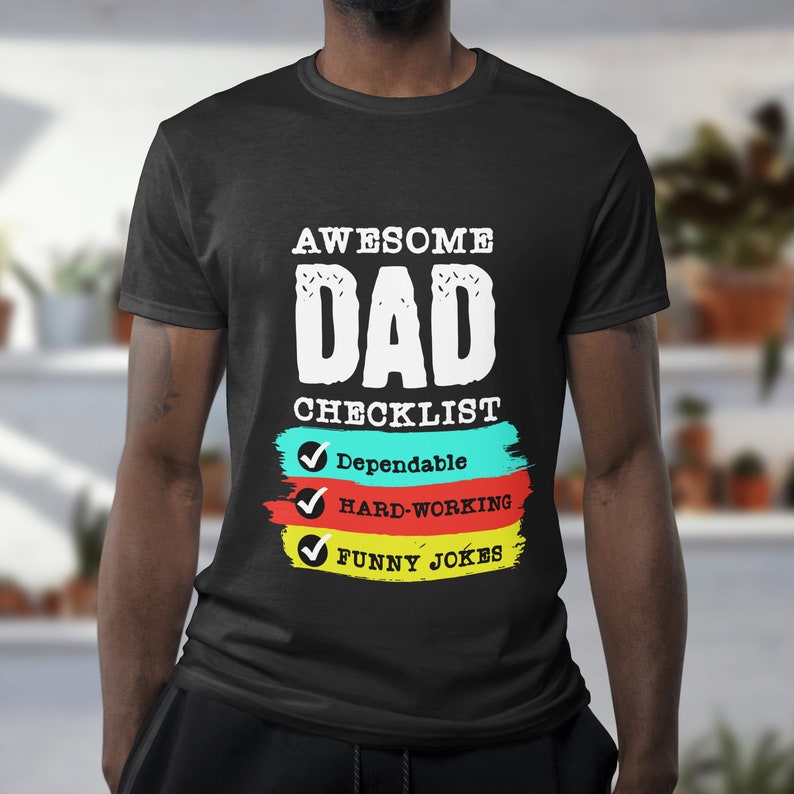 Awesome Dad Checklist Digital Design, PNG and JPEG File Included. It is ...