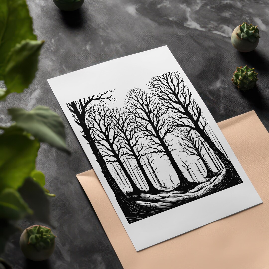 Halloween Spooky Forest Vector Design: SVG, PNG and JPEG File Included ...