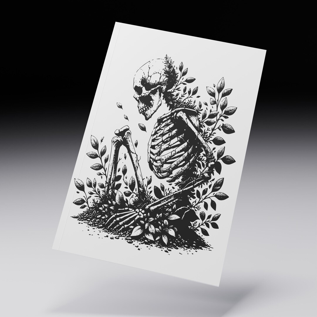 Skeleton and Vines Vector Design (SVG, PNG, JPEG) - Etsy