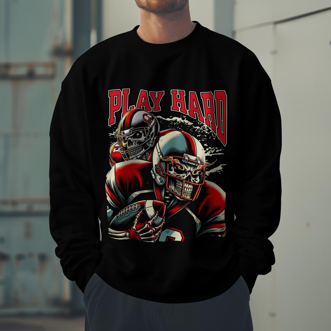 Play Hard Football Graphic Design: PNG & JPEG File (digital Download ...