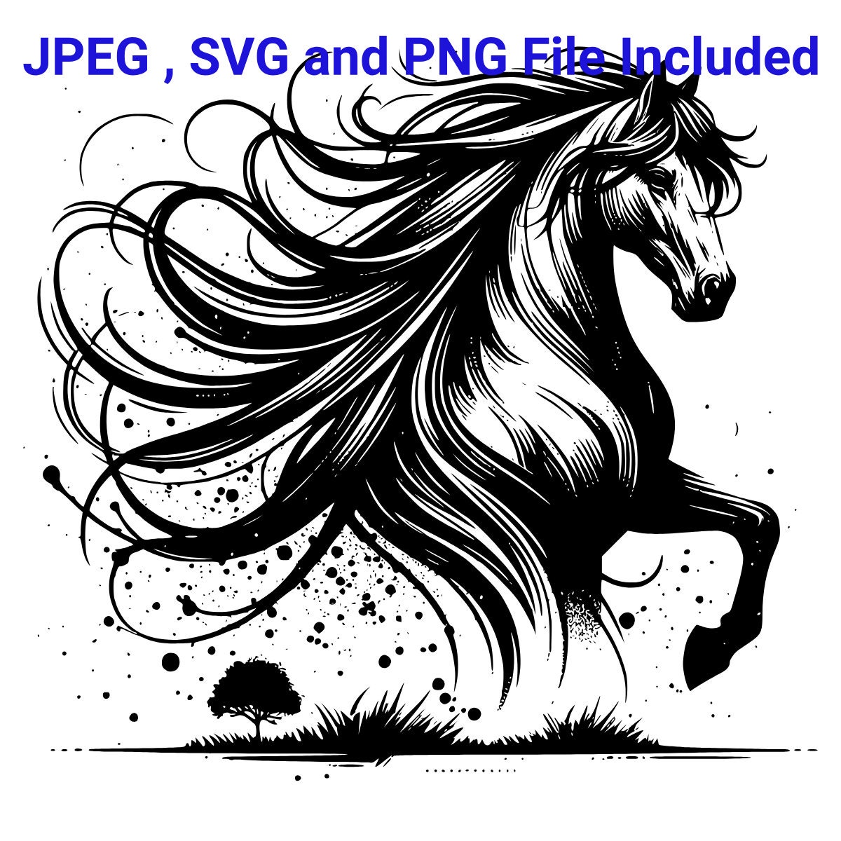 Fading Beautiful Horse Vector; SVG, PNG and JPEG File is Included. It ...