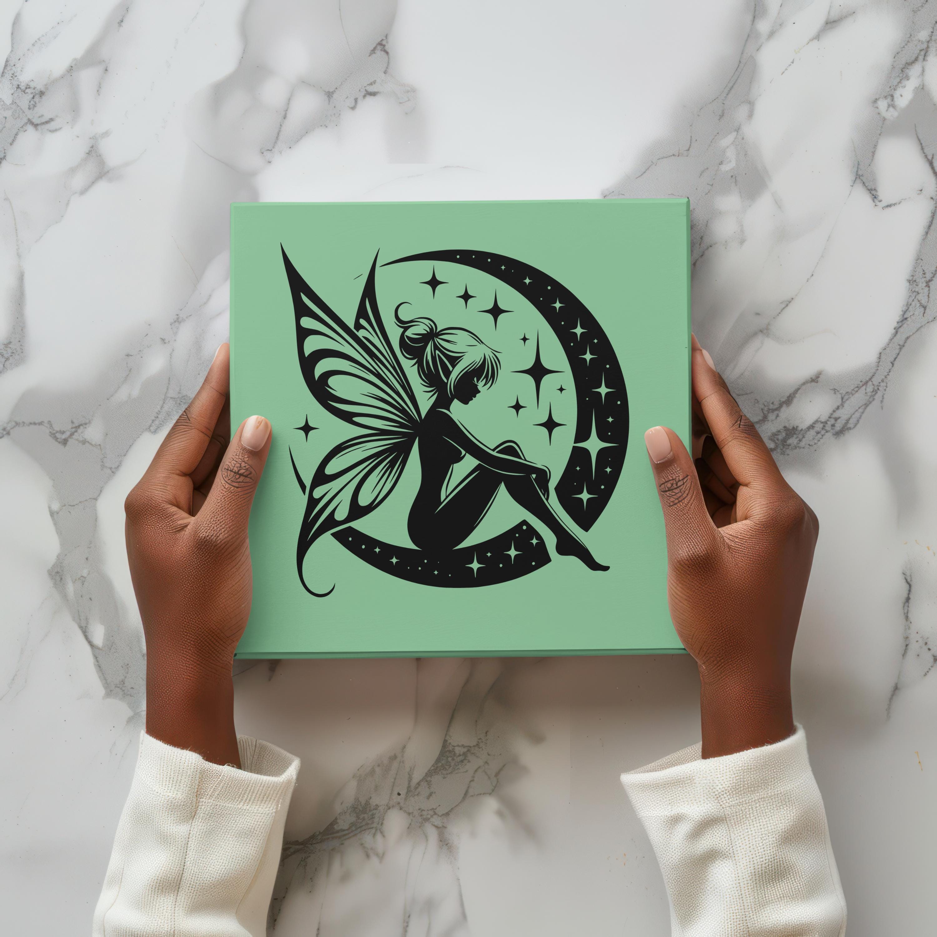 Pixie Fairy Moon Vector Design: SVG, PNG, JPEG (digital Download) - Etsy