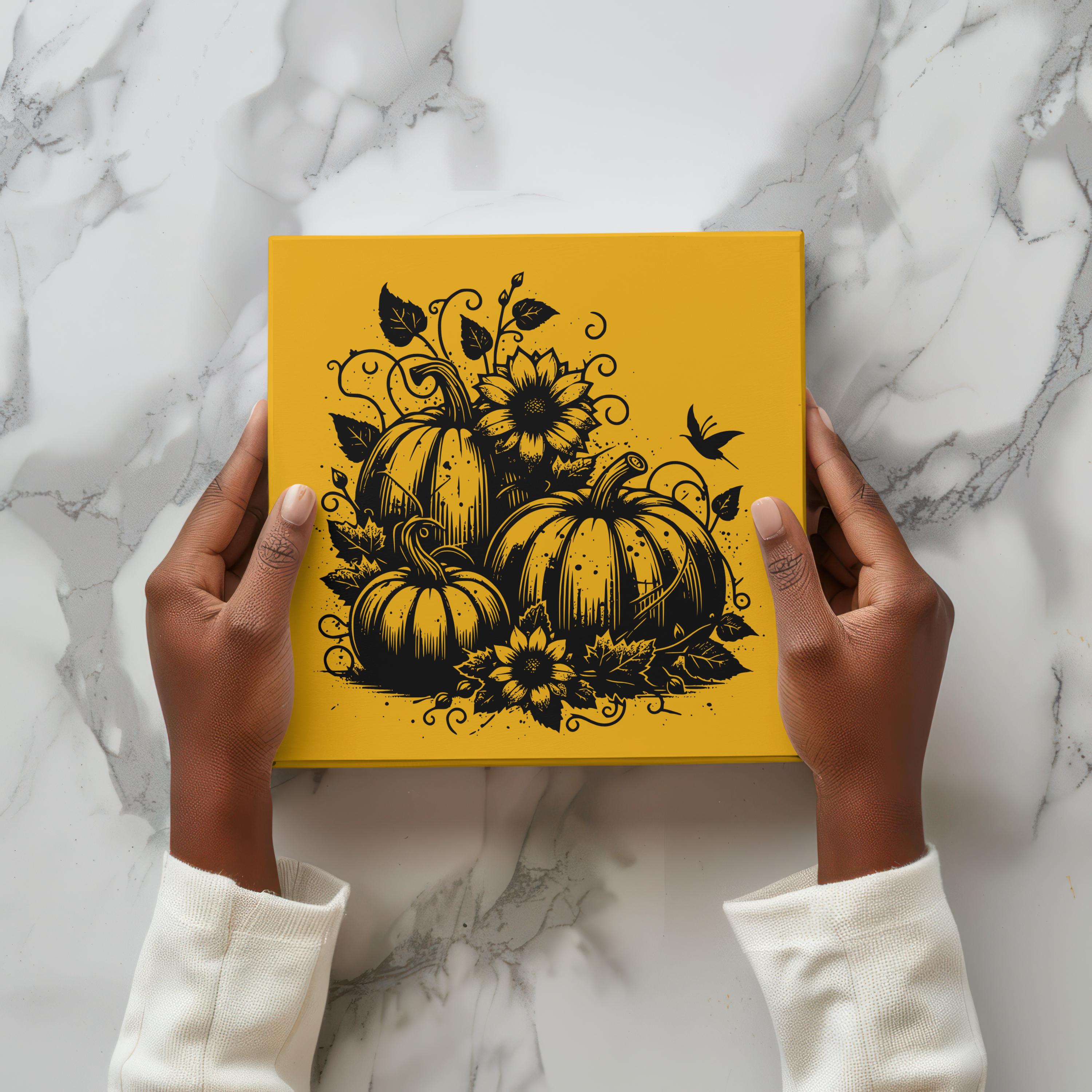 Pumpkin Vine Vector Design: SVG, PNG and JPEG File is Included. It is a ...