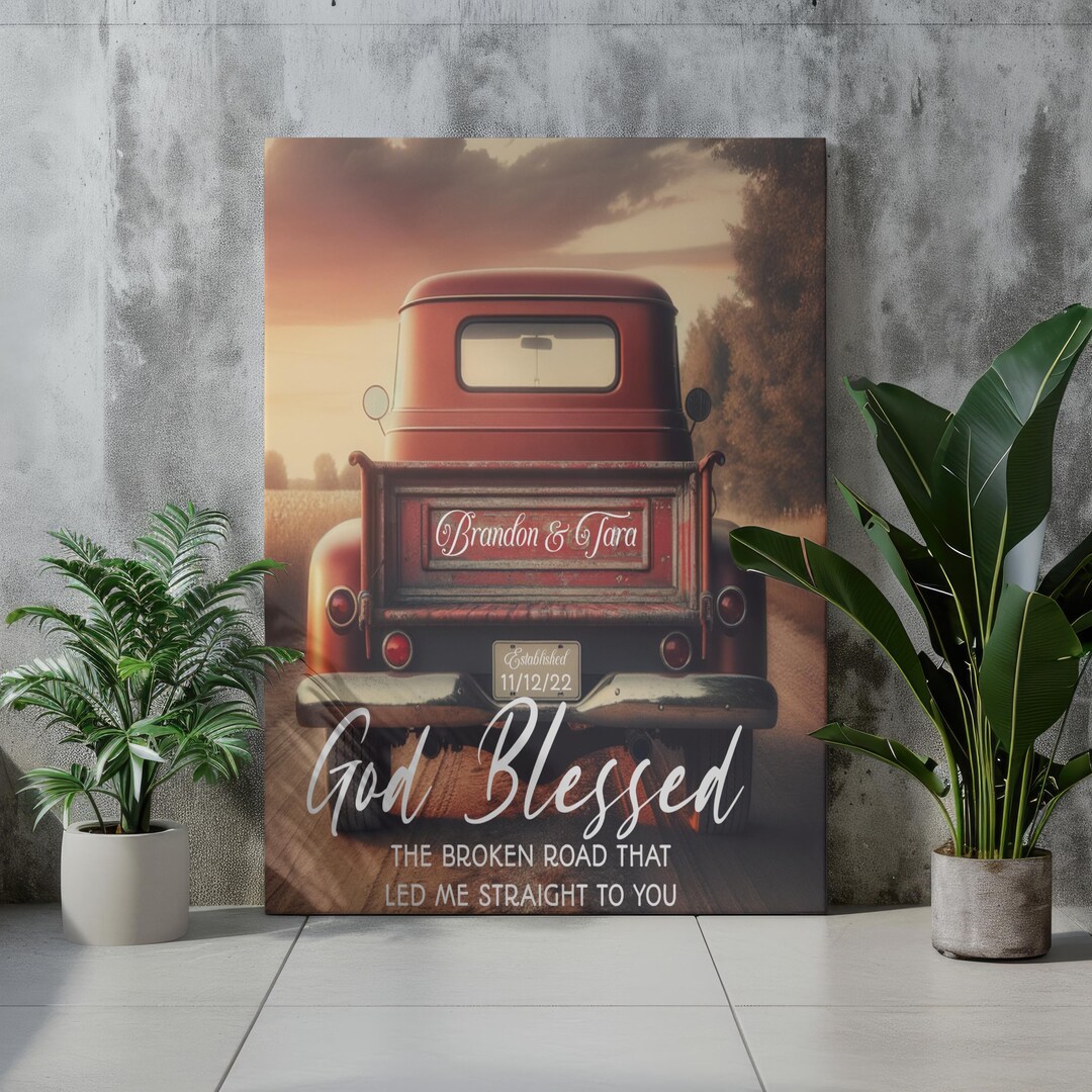 Personalized God Bless the Road Wall Print Digital Download Design, It is a Digital Download No ...