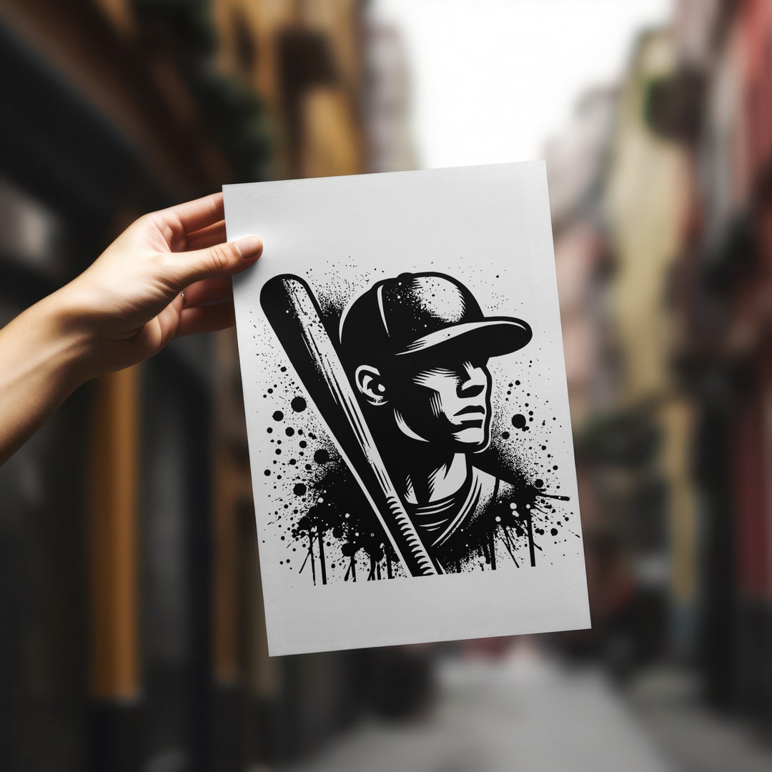 Baseball Player Vector Art: SVG, PNG, JPEG Files (digital Download) - Etsy