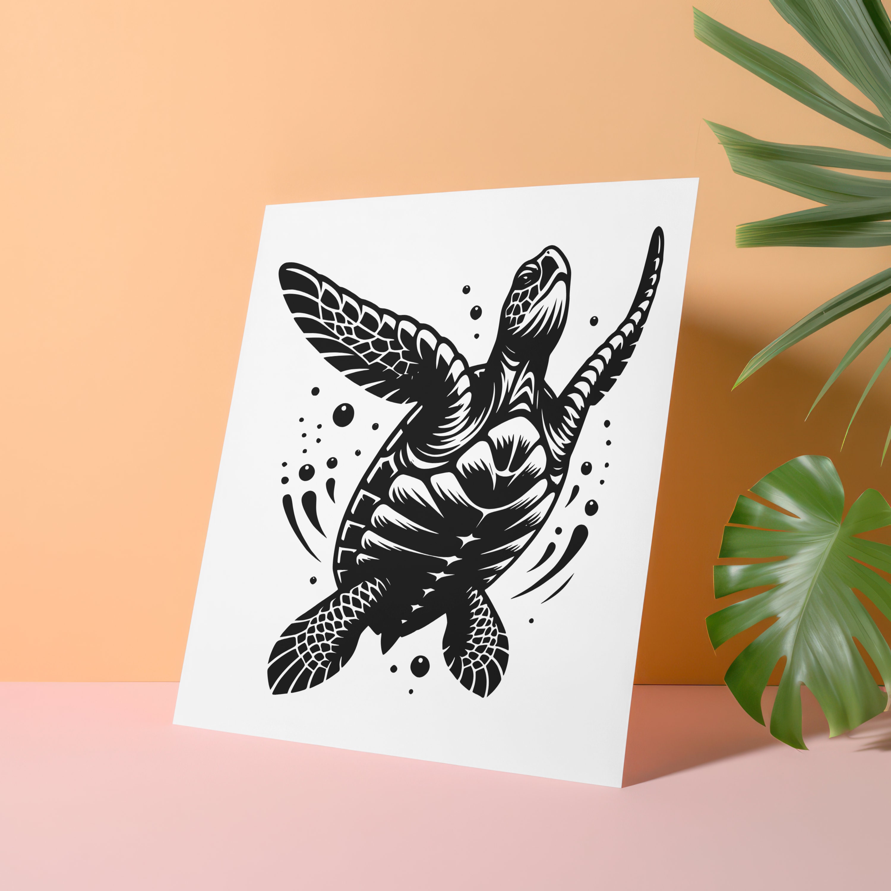 Sea Turtle Vector Design: SVG, PNG, JPEG Files (digital Download) - Etsy