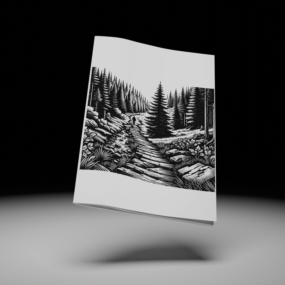 Forest Path Vector Design: SVG, PNG, JPEG Files (digital Download) - Etsy