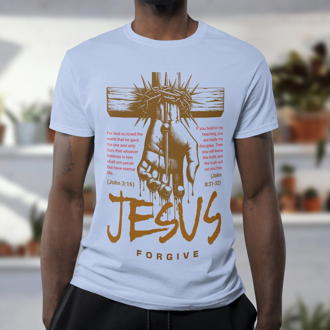 Jesus Forgive Graphic: Christian T-shirt Design (PNG, JPEG) - Etsy