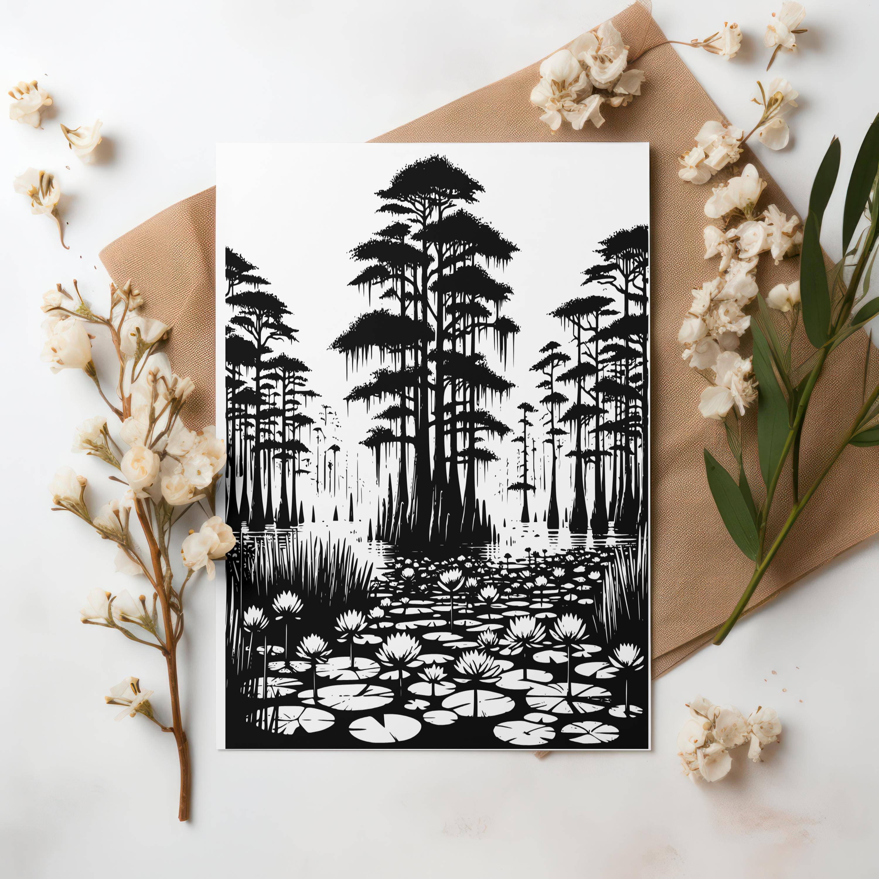 Swamp View Vector Design SVG, PNG and JPEG Vector Design. It is a ...