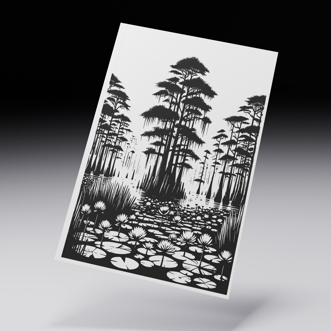 Swamp View Vector Design; SVG, PNG and JPEG Vector Design. It is a ...