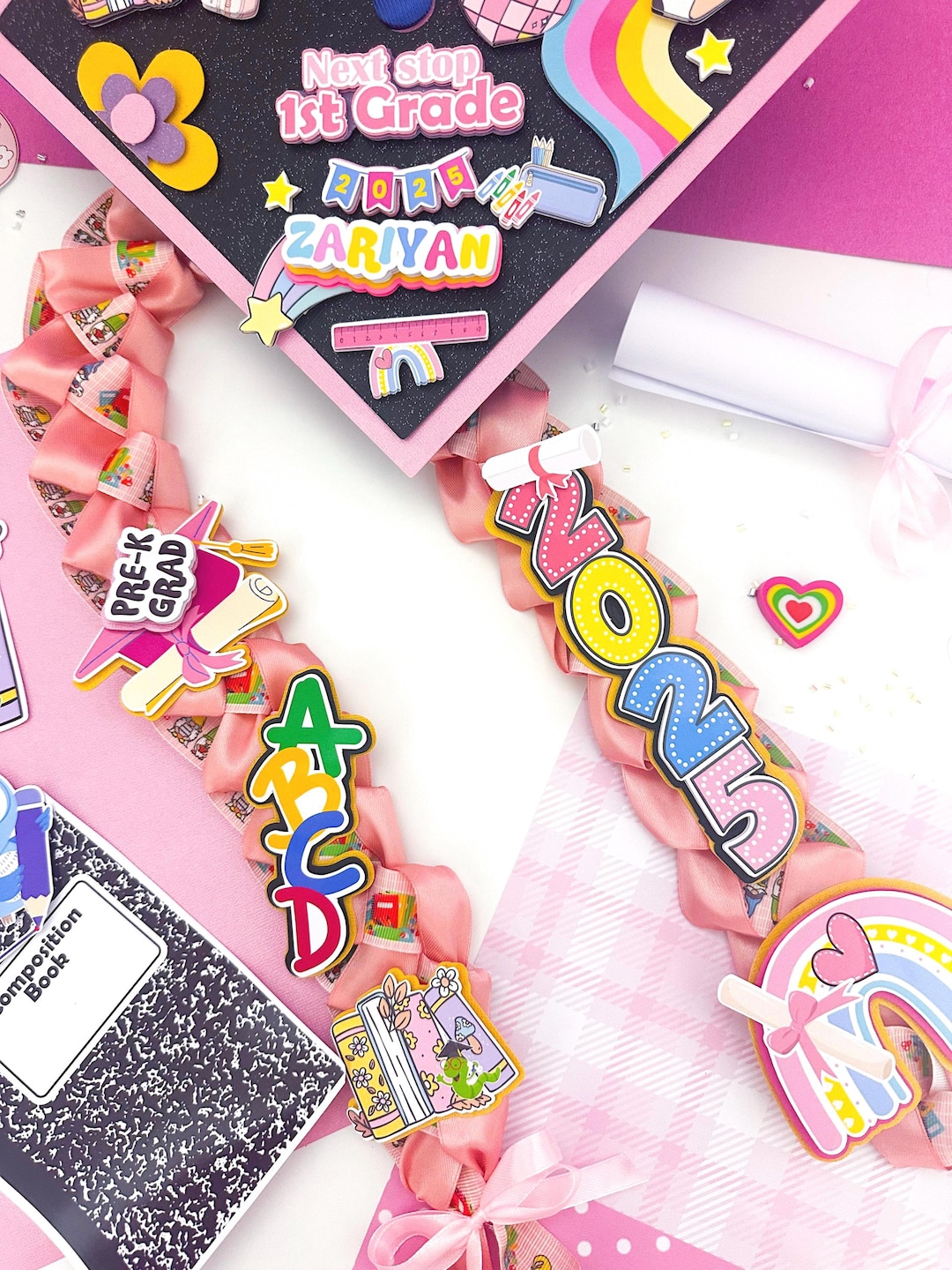 Decorated Graduation Lei,kids Graduation Lei,kindergarten Graduation ...