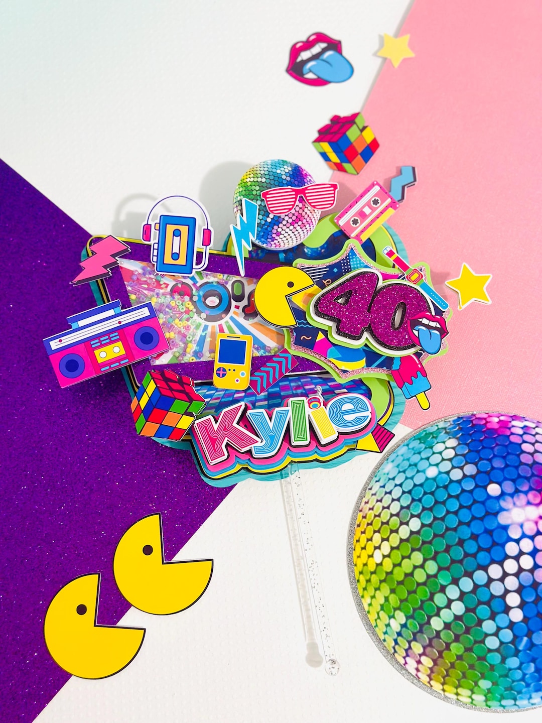 Back to the 80s Cake Topper/i Love 80s Cake Topper/take Me Back to 80s ...
