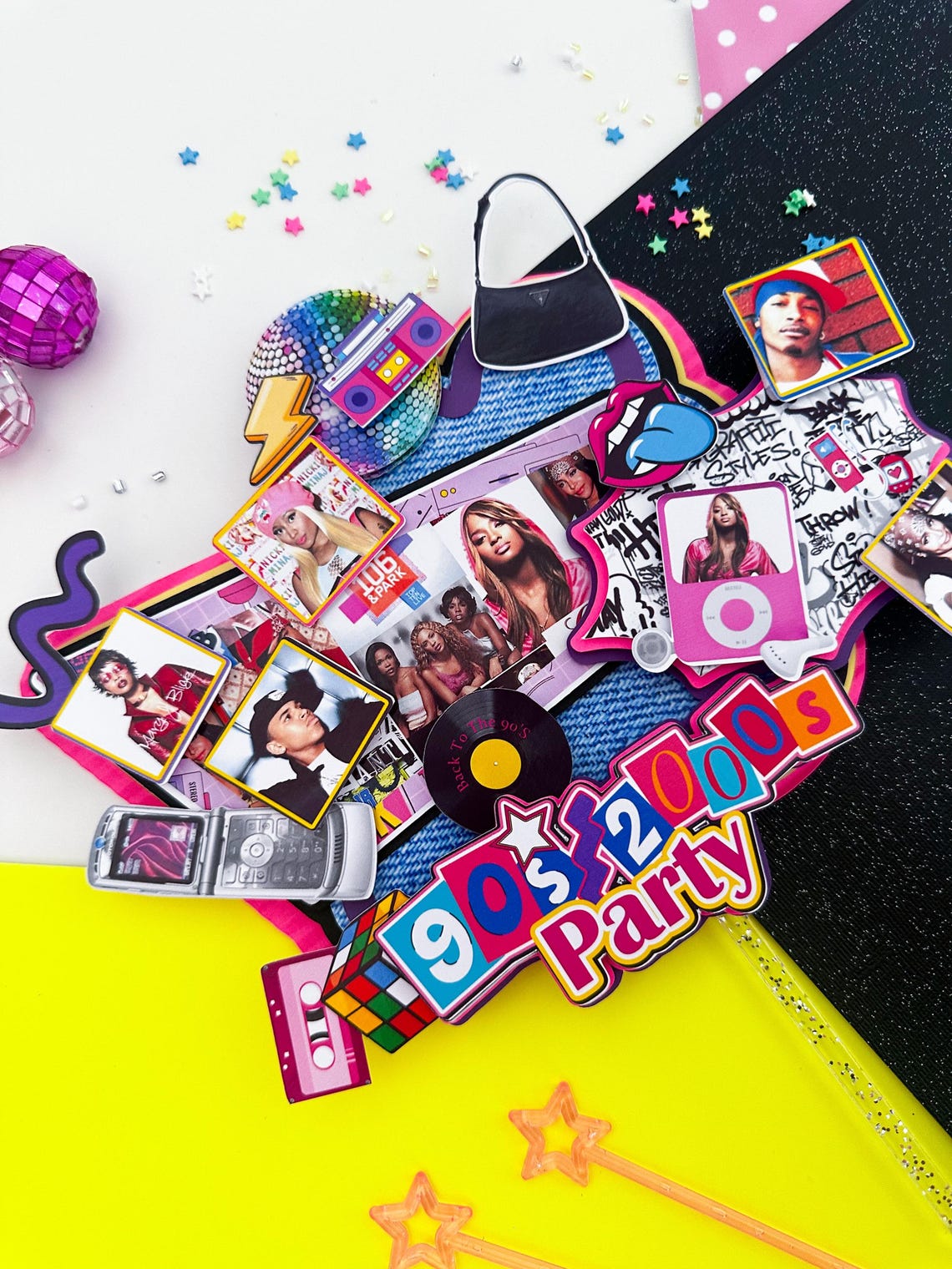 Y2K Cake Topper: 90s/2000s Party Centerpiece, Y2K Cupcake Toppers ...