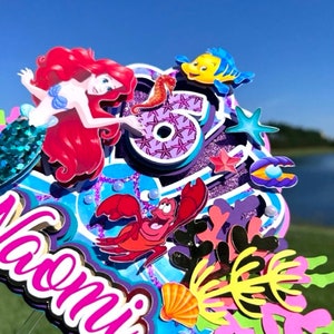 Mermaid Cake Topper/mermaid Banner/mermaid 3d Letter/ Mermaid Cupcake ...